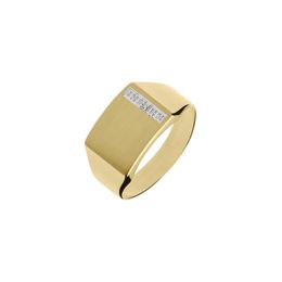 Lucardi Ring 'Einfach' Herren Gr&ouml;&szlig;e 69 gold / transparent