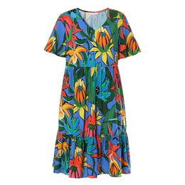 TATUUM Kleid 'Mili 1' Damen Gr&ouml;&szlig;e 40 blau / gelb / gr&uuml;n / rot Sommerkleid