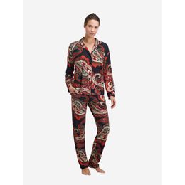 Goldenbay Pajama 'Echium' female size M marine blue / Green / Red / Wool white