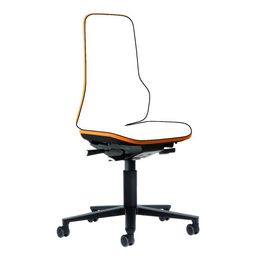 bimos Arbeitsstuhl Neon Basisstuhl mit Rollen Flexband orange Sitzh&ouml;he 450-620 mm ohne Polster (9573-9999-3279)