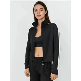 Hiccup Sweatjacke Damen Gr&ouml;&szlig;e L schwarz / wei&szlig;