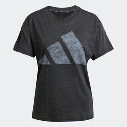 adidas Sportswear Sportshirt 'Essentials Winners' Damen Gr&ouml;&szlig;e XL/XXL graumeliert / schwarzmeliert