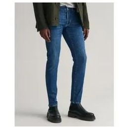 Gant f&uuml;r Herren. 1000264 Jeans Extra Slim Fit Active Recover blau (38/32), L&auml;ssig, Baumwolle, Denim