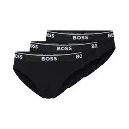 BOSS f&uuml;r Herren. 50475273 Packung mit 3 schwarzen Slips (L), Heimtextilien, Baumwolle