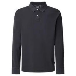 Pepe Jeans f&uuml;r Herren. PM542213 Lang&auml;rmeliges Piqu&eacute;-Poloshirt Slim Fit schwarz (XL), L&auml;ssig, Baumwolle, Langarm, Nachhaltig