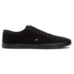 Tommy Hilfiger f&uuml;r Herren. FM0FM00596 Schn&uuml;rschuhe aus Canvas schwarz (41), Stoff, Wohnung, Schn&uuml;rsenkel, L&auml;ssig