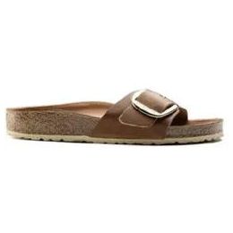Birkenstock f&uuml;r Damen. 1006525 Ledersandalen Madrid Gro&szlig;e Schnalle braun (39), Wohnung, Keine, L&auml;ssig