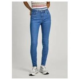 Pepe Jeans f&uuml;r Damen. PL204738HV2 Jeans Super Skinny Hw blau (24/30), L&auml;ssig, Baumwolle, Denim, Nachhaltig
