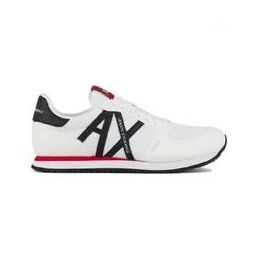 A|X Armani Exchange f&uuml;r Herren. XUX017XCC68K488 Retro-Laufschuh wei&szlig;es Logo (45), Wohnung, 1 bis 3 cm, Schn&uuml;rsenkel, L&auml;ssig