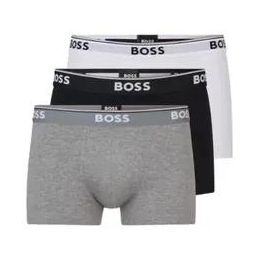 BOSS f&uuml;r Herren. 50475274 3er-Pack Boxershorts schwarz, grau, wei&szlig; (S), Heimtextilien, Baumwolle