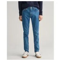 Gant f&uuml;r Jungen. 910095 Blaue Slim Fit Jeans (11A&ntilde;os= 146cm), L&auml;ssig, Baumwolle, Denim, Kinderbekleidung