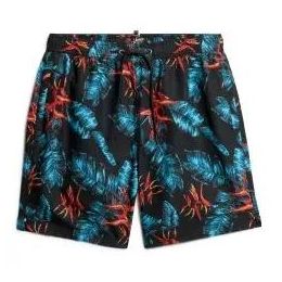 Superdry f&uuml;r Herren. M3010232A Marinefarbener Badeanzug mit Hawaii-Print (M), Strandbekleidung, Recyceltes Polyester, Nachhaltig