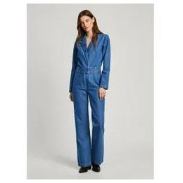 Pepe Jeans f&uuml;r Damen. PL230504 Jumpsuit Joanna blau (XS), L&auml;ssig, Baumwolle, Langarm