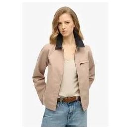 Superdry f&uuml;r Damen. W5011872A Ranch Jacket beige (L), L&auml;ssig, Recyceltes Polyester, Nachhaltig