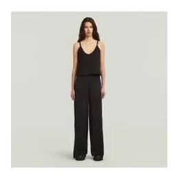 G-Star Raw G-Star f&uuml;r Damen. D27874-D609-6484 Jumpsuit Spaghetti Strap Lose schwarz (XS), L&auml;ssig, Baumwolle, &Auml;rmellos / Hosentr&auml;ger