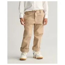 Gant Unisex f&uuml;r Kinder. 815004 Chino-Hose Regular Fit Kinder khaki (7/8a&ntilde;os= 122/128cm), Braun, L&auml;ssig, Baumwolle, Klassisch, Kinderbekleidu