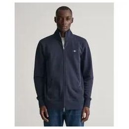 Gant f&uuml;r Herren. 2008006 Shield Zip Hoodie navy (XXL), L&auml;ssig, Baumwolle, Langarm, Marine