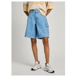 Pepe Jeans f&uuml;r Damen. PL801136 Short Relaxed Worker blau (26), L&auml;ssig, Baumwolle, Nachhaltig
