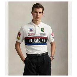 Polo Ralph Lauren f&uuml;r Herren. 710972334001 Custom Slim Fit wei&szlig;es Pique-Poloshirt (XL), L&auml;ssig, Baumwolle, Kurzarm