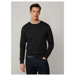 Hackett London f&uuml;r Herren. HM581165 Klassisch geschnittenes Sweatshirt schwarz (M), L&auml;ssig, Baumwolle, Langarm