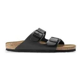 Birkenstock f&uuml;r Herren. 51191 Sandalen Arizona Natural schwarz (46), Leder, Wohnung, Keine, L&auml;ssig