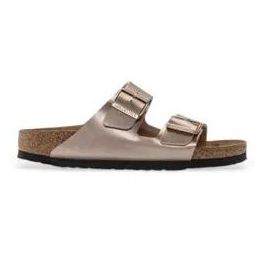 Birkenstock f&uuml;r Damen. 1023960 Leder Sandalen Arizona Birko Flor bronze (40), Wohnung, Keine, L&auml;ssig