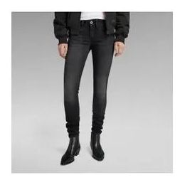 G-Star Raw G-Star f&uuml;r Damen. D06746-C620-C239 Jeans Lynn Mid Skinny schwarz (24/30), L&auml;ssig, Baumwolle, Denim