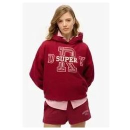 Superdry f&uuml;r Damen. W2012429A Athletic Essentials Sweatshirt rot (M), L&auml;ssig, Baumwolle