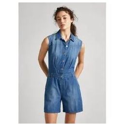 Pepe Jeans f&uuml;r Damen. PL230488 Jess blaue Latzhose (S), L&auml;ssig, Baumwolle, Denim, &Auml;rmellos / Hosentr&auml;ger, Nachhaltig