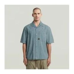 G-Star Raw G-Star f&uuml;r Herren. D26252-D953-H167 Track Relaxed Hemd blau (XL), L&auml;ssig, Kurzarm, Bio-Baumwolle, Nachhaltig