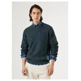 Pepe Jeans f&uuml;r Herren. PM7000001 Perry marineblauer Pullover (XL), L&auml;ssig, Baumwolle