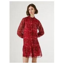 Pepe Jeans f&uuml;r Damen. PL9537711 Mimi-Kleid rot (M), L&auml;ssig, Polyester, Langarm