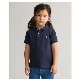 Gant Unisex f&uuml;r Kinder. 802546 Shield Kids marineblaues Piqu&eacute;-Poloshirt (3/4a&ntilde;os= 98/104cm), L&auml;ssig, Baumwolle, Kurzarm, Kinderbekleidung