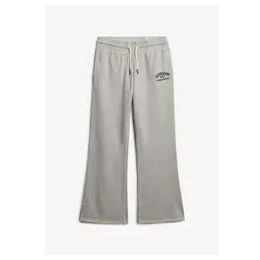 Superdry f&uuml;r Damen. W7011277A Athletic Emb Flare Jogger-Hose grau (XL), L&auml;ssig, Baumwolle