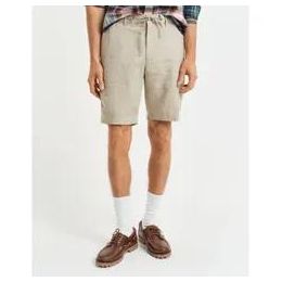 Gant f&uuml;r Herren. 205073 Relaxed Fit Leinenshorts mit verstellbarem Kordelzug beige (S), L&auml;ssig