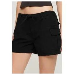 Superdry f&uuml;r Damen. W7110424A Cargo-Shorts schwarz (XS), L&auml;ssig, Baumwolle