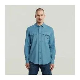 G-Star Raw G-Star f&uuml;r Herren. D24963-D454-H055 Marine Slim Hemd blau (XXL), L&auml;ssig, Langarm, Bio-Baumwolle, Nachhaltig