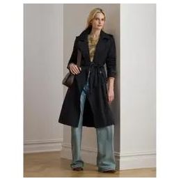 Lauren Ralph Lauren f&uuml;r Damen. 297951255003 Zweireihiger Trenchcoat navy (L), L&auml;ssig, Baumwolle, Marine