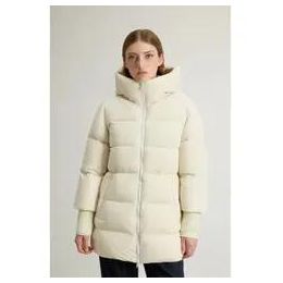 Woolrich f&uuml;r Damen. CFWWOU2090FRUT3107 Cloud Duffle Coat mit matter Oberfl&auml;che in Beige (L), L&auml;ssig, Polyamid