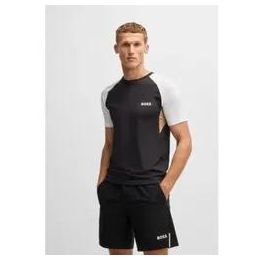 BOSS f&uuml;r Herren. 50539114 Pikee-T-Shirt schwarz (M), L&auml;ssig, Sportlich, Multisport, Kurzarm, Recyceltes Polyester, Nachhaltig