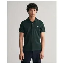 Gant f&uuml;r Herren. 2210 Piqu&eacute;-Poloshirt Regular Fit Shield gr&uuml;n (3XL), L&auml;ssig, Baumwolle, Klassisch, Kurzarm