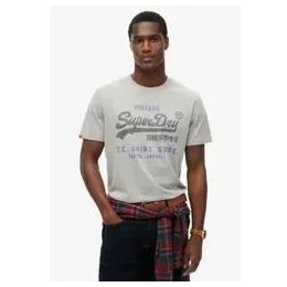 Superdry f&uuml;r Herren. M1012216A Heritage T-Shirt mit lockerer Passform grau (XL), L&auml;ssig, Baumwolle, Kurzarm