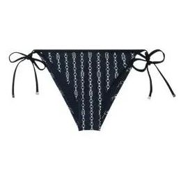 Tommy Hilfiger f&uuml;r Damen. UW0UW05316 Bedrucktes Bikinih&ouml;schen mit marineblauen Tr&auml;gern (S), Strandbekleidung, Nylon