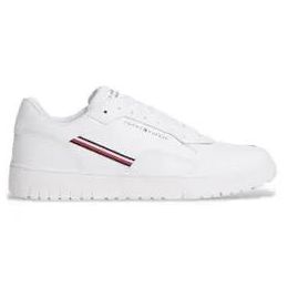 Tommy Hilfiger f&uuml;r Herren. FM0FM05631 Leder-Sneakers mit wei&szlig;en Nieten-Sohlen (43), Wohnung, Schn&uuml;rsenkel, L&auml;ssig