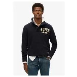 Superdry f&uuml;r Herren. M2014013A Vintage Athletic Half navy Pullover (XL), L&auml;ssig, Baumwolle, Marine