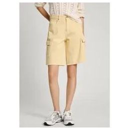 Pepe Jeans f&uuml;r Damen. PL801140 Short Relaxed Hw Worker Clr gelb (25), L&auml;ssig, Bio-Baumwolle, Nachhaltig