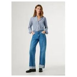 Pepe Jeans f&uuml;r Damen. PL2050878 Lockere Turn-Up Jeans blau (27/30), L&auml;ssig, Baumwolle, Denim