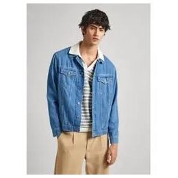 Pepe Jeans f&uuml;r Herren. PM402960 Pinners Jacke blau (M), L&auml;ssig, Baumwolle, Denim, Langarm