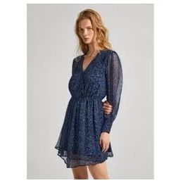 Pepe Jeans f&uuml;r Damen. PL953521 Kleid Camille navy (XL), L&auml;ssig, Baumwolle, Langarm, Marine