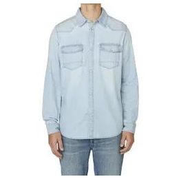 Pepe Jeans f&uuml;r Herren. PM3090802A0 Regular Shirt blau (M), L&auml;ssig, Baumwolle, Langarm